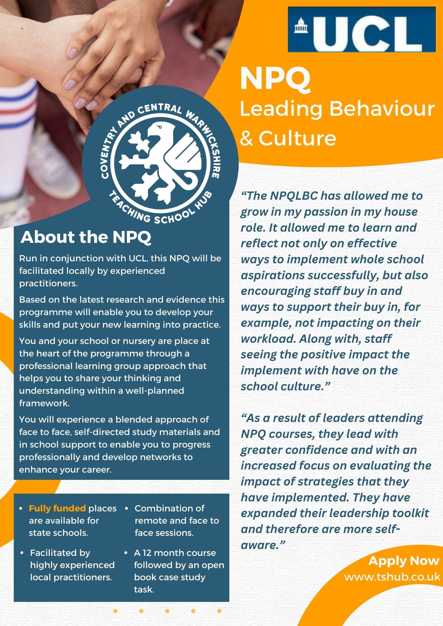 Coventry & Central Warwickshire Teaching School Hub - NPQ for Leading ...